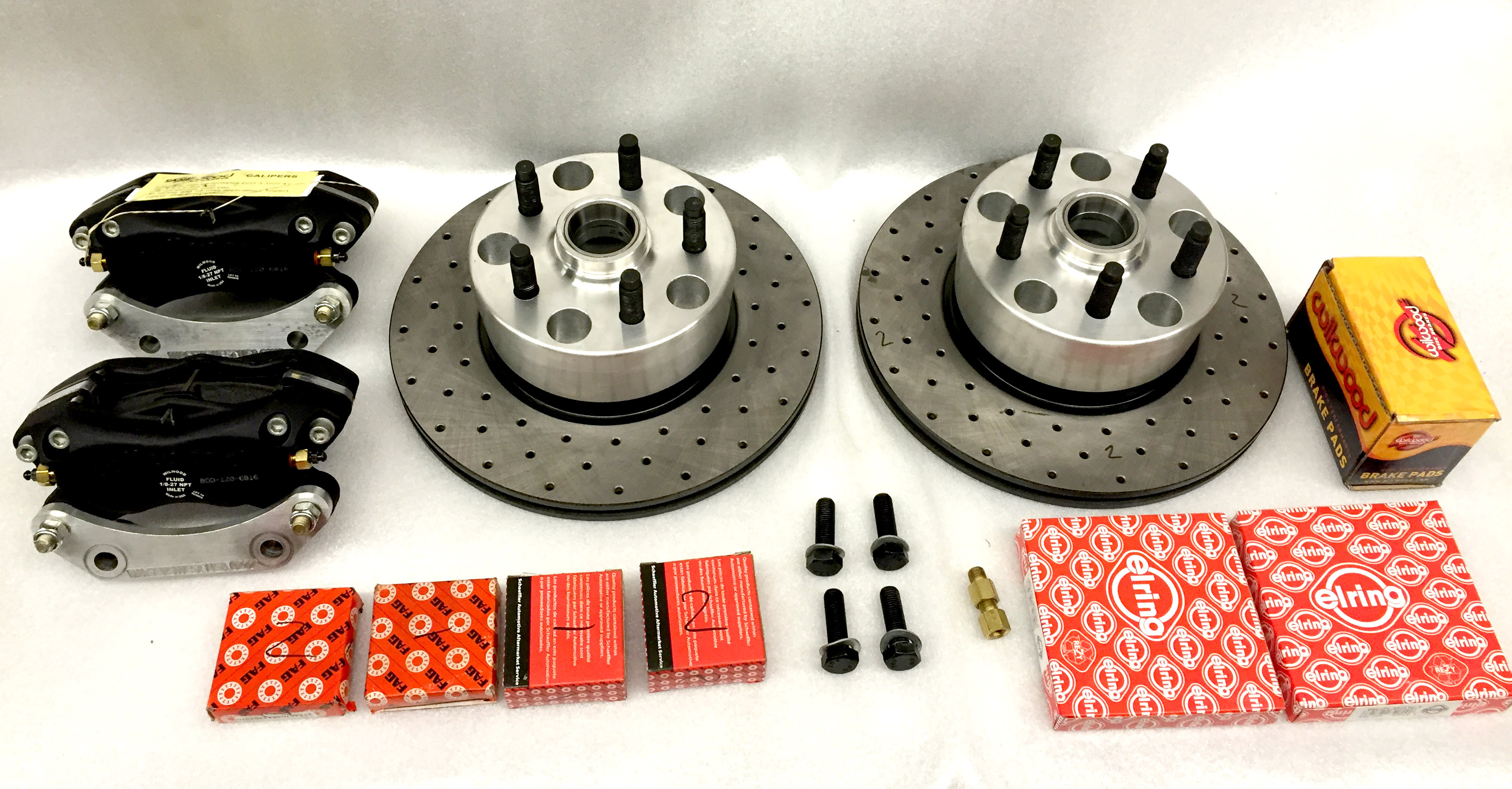 Wagenswest 1971-79 Volkswagen bus big vented front disc brake kit